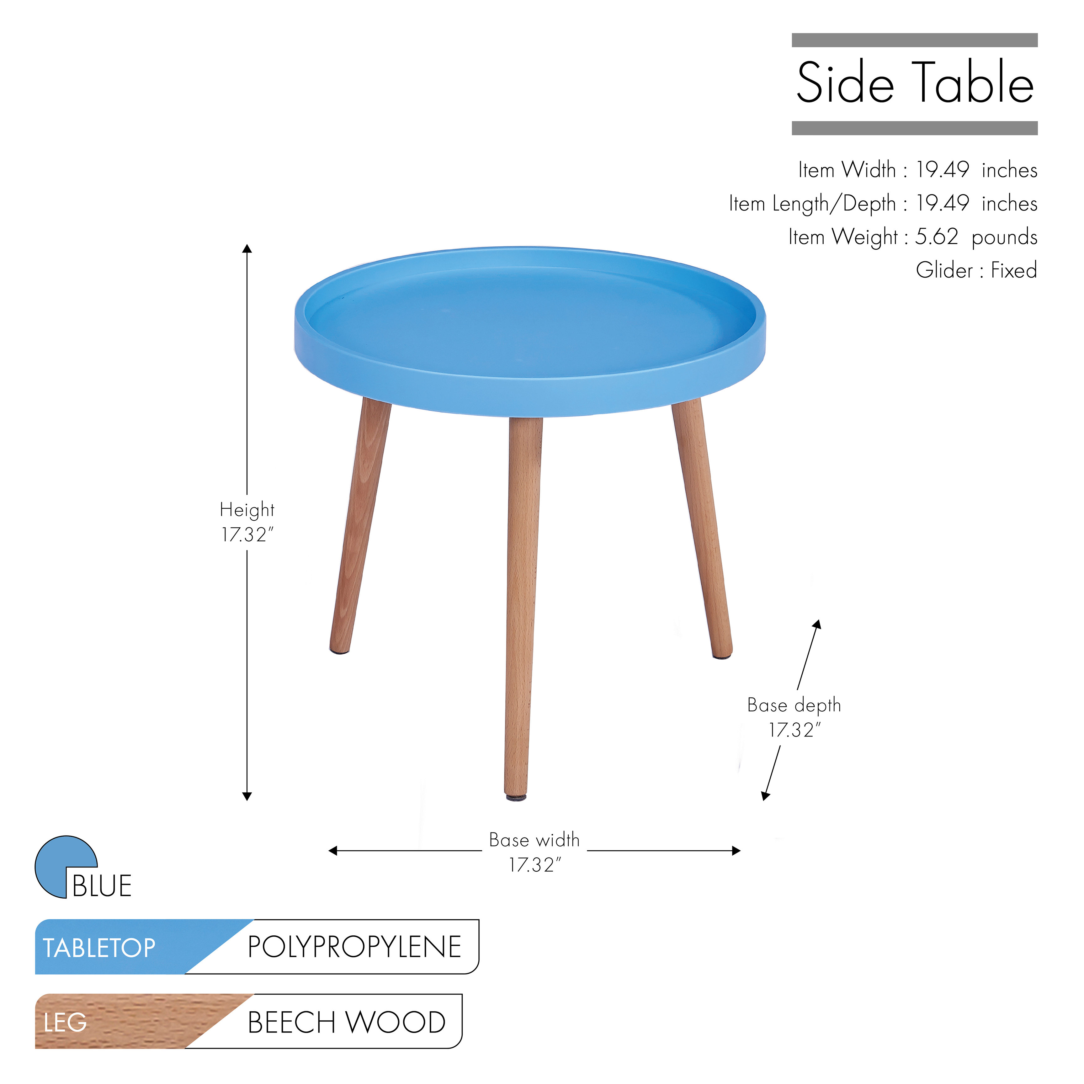 George Oliver Lorena Tray Top 3 Legs End Table & Reviews | Wayfair