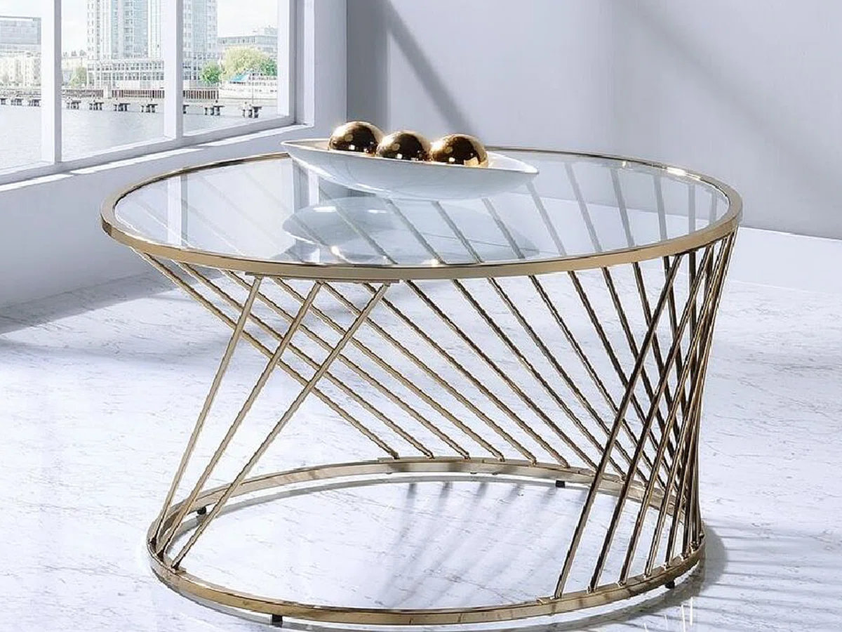 Mercer41 Round Coffee Table Round Living Room Table Modern Coffee Table ...