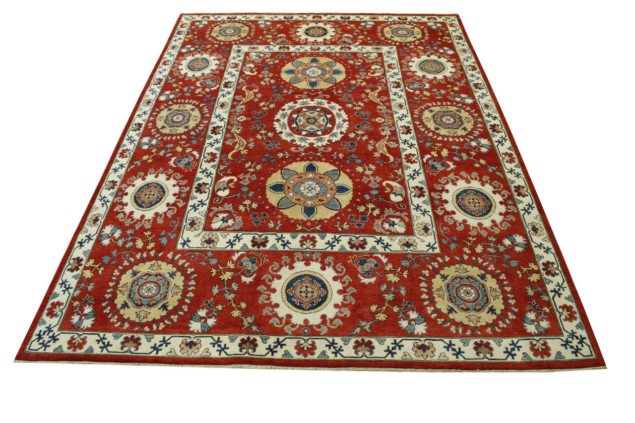 Isabelline Sholes One-of-a-Kind 8.10x11.11 Area Rug Red | Wayfair
