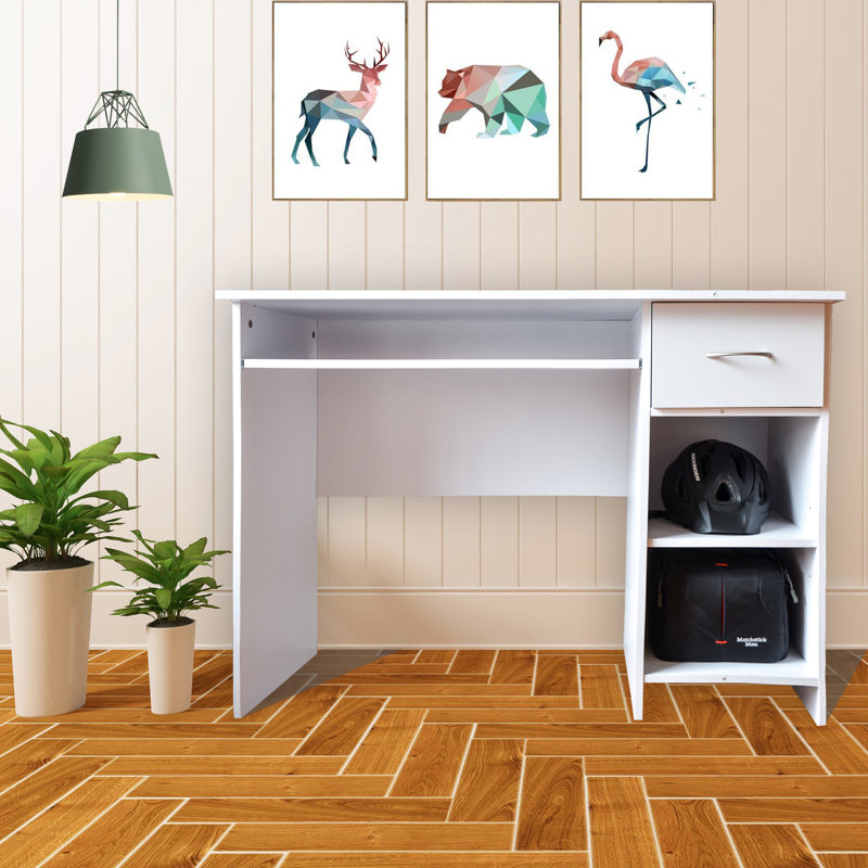 Ebern Designs Computer Desk With Keyboard Tray | Wayfair