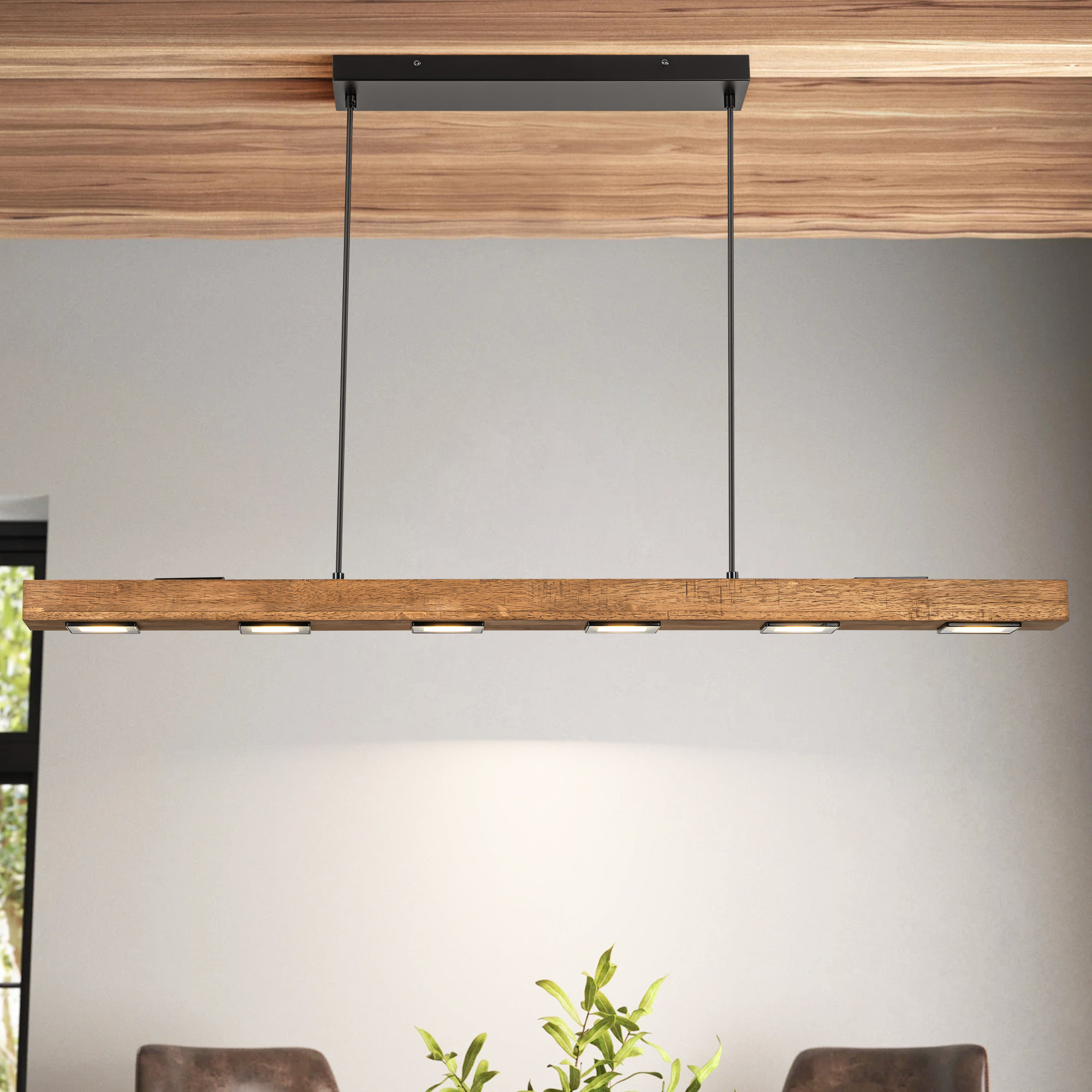 The Twillery Co. Tallapoosa Light Kitchen Island Modern Linear LED ...