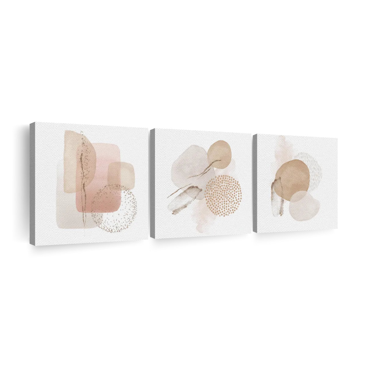 Wrought Studio™ Neutral Minimalist Abstract Wall Art Multi Piece Canvas ...