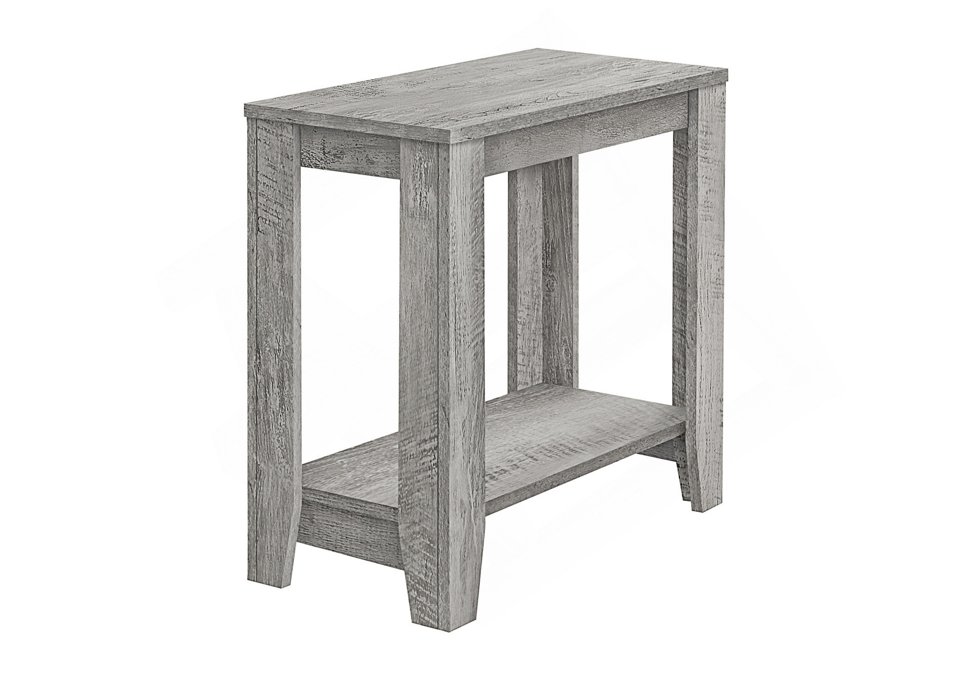 Ebern Designs Contemporary Industrial Grey Accent Table With Two-Tier ...