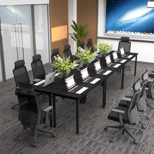 17 Stories Sharlen 165.3''Wide 12FT Modular Rectangular Conference ...