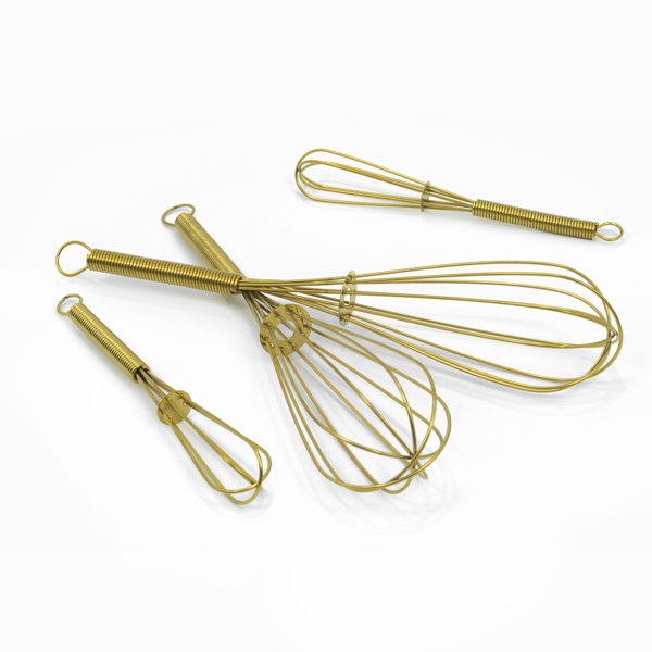 Cook Pro Stainless Steel 5" & 8" Gold Mini Whisks & Reviews | Wayfair