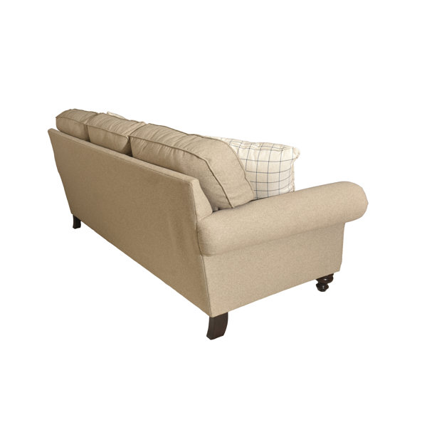 Canora Grey Onyah 88" Rolled Arm Sofa Bed with Reversible Cushions ...