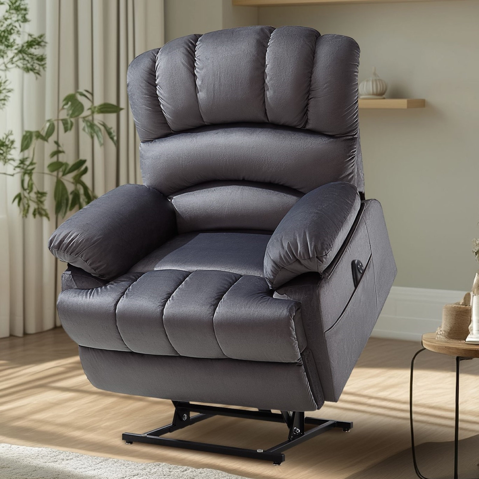 Red Barrel Studio® Dual Motor Power Lift Recliner, Oversized Lay Flat ...