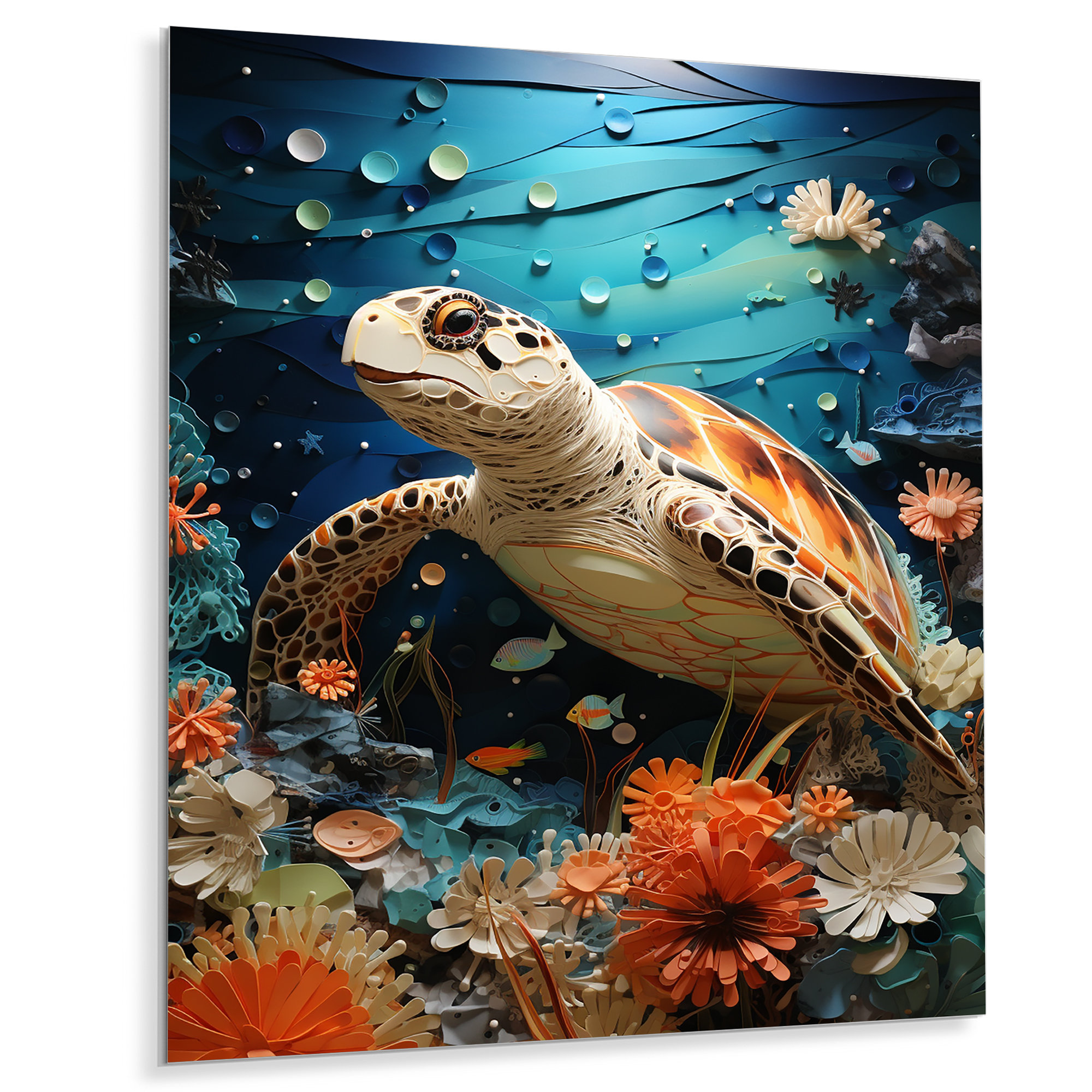 August Grove Turtle Coastal Creatures Pointillism - Animals Turtle ...