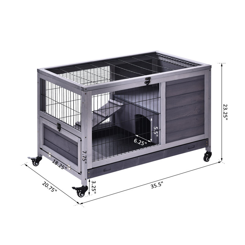 Tucker Murphy Pet™ Eilish Weather Resistant Rabbit Portable Hutch with ...