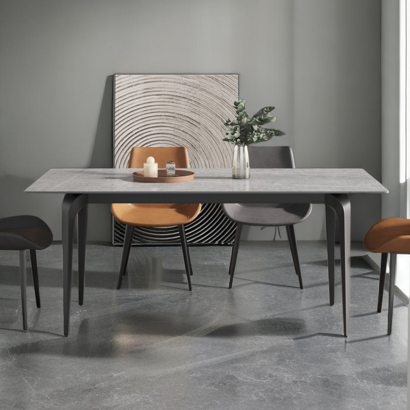 Orren Ellis Yianna Modern Stone Dining Table for Modern Kitchen Living ...