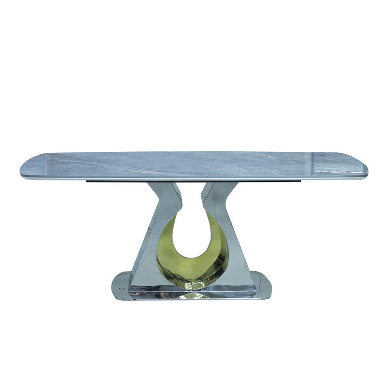 Ivy Bronx 70.87" Modern Dining Table - Bonis Gray Sintered Stone Top ...