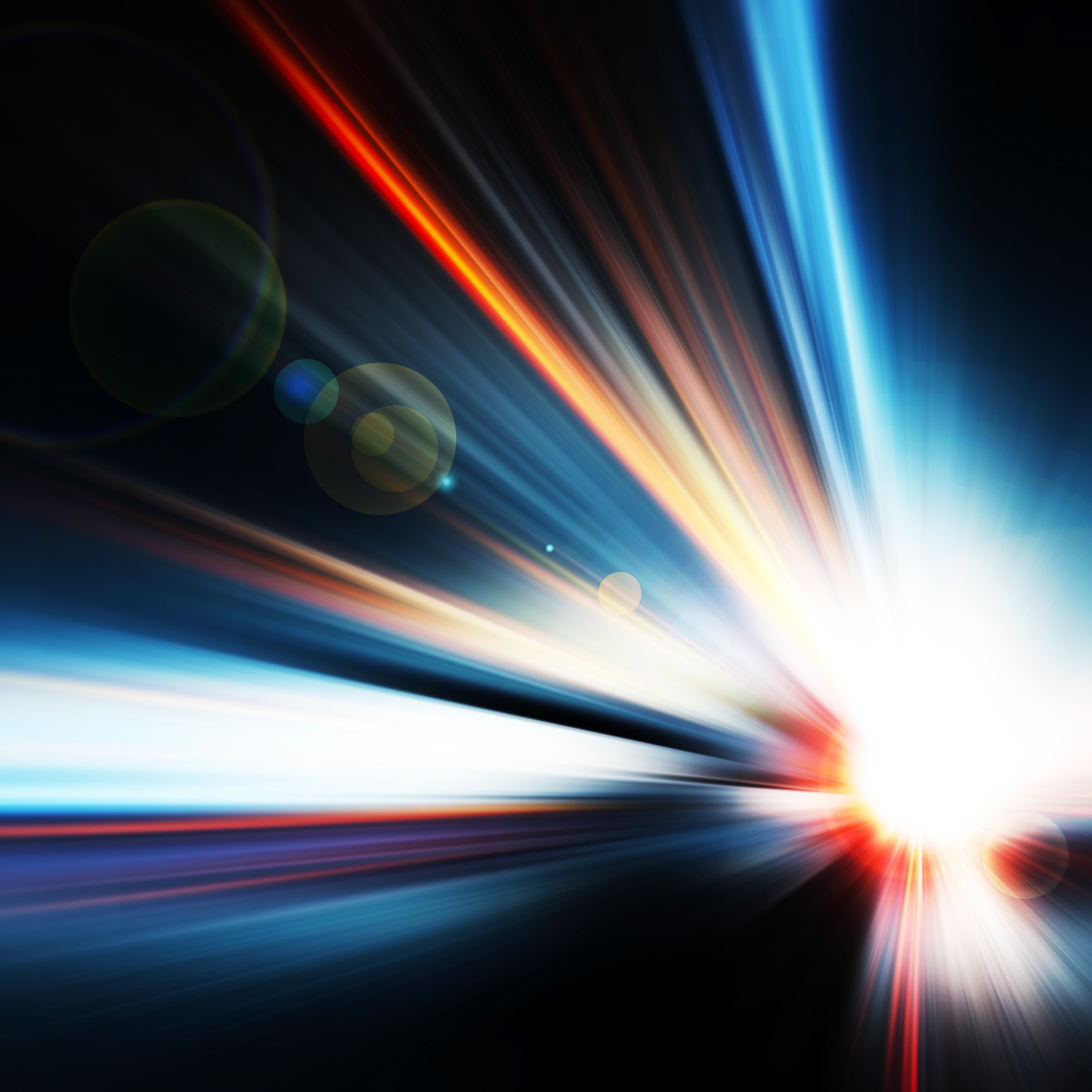 Wrought Studio™ Ediany Rays Of Colorful Light | Wayfair