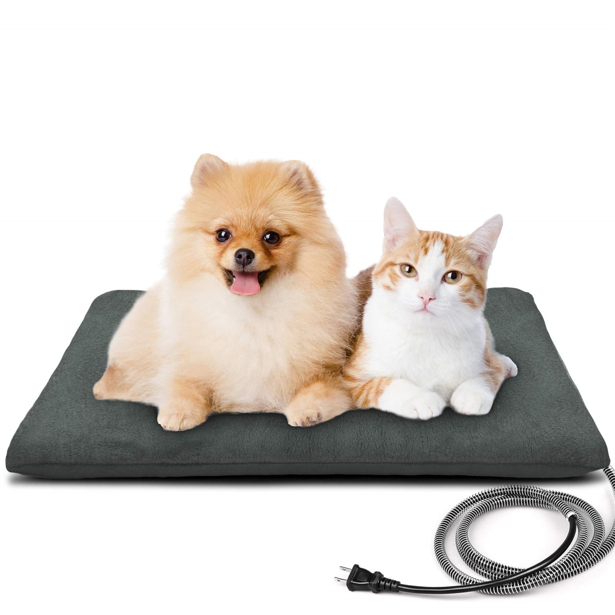 BTERAZ Outdoor Heated Pet Bed With Waterproof Cover,Pet Heating Pads ...