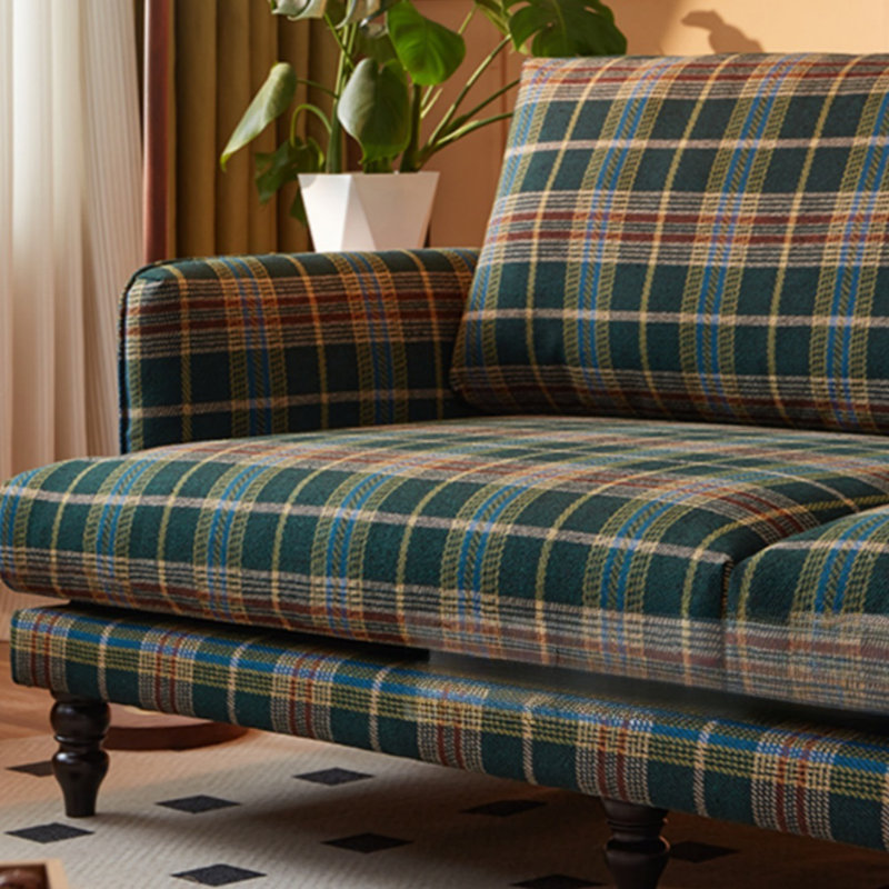 Walkoly Retro Rustic Plaid Couch | Wayfair