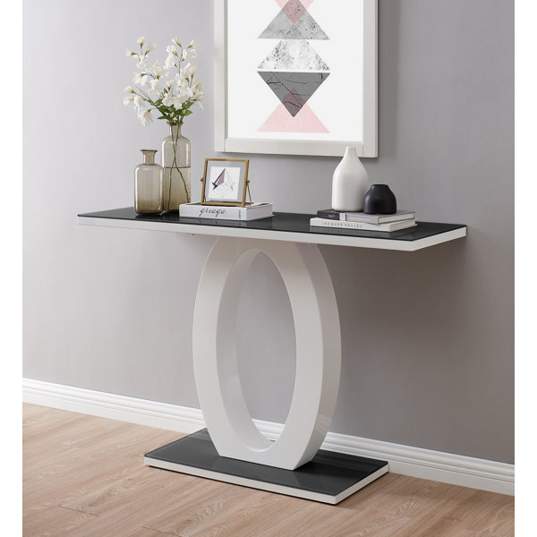 East Urban Home Scottsmoor Luxury Console Table - Modern High Gloss ...