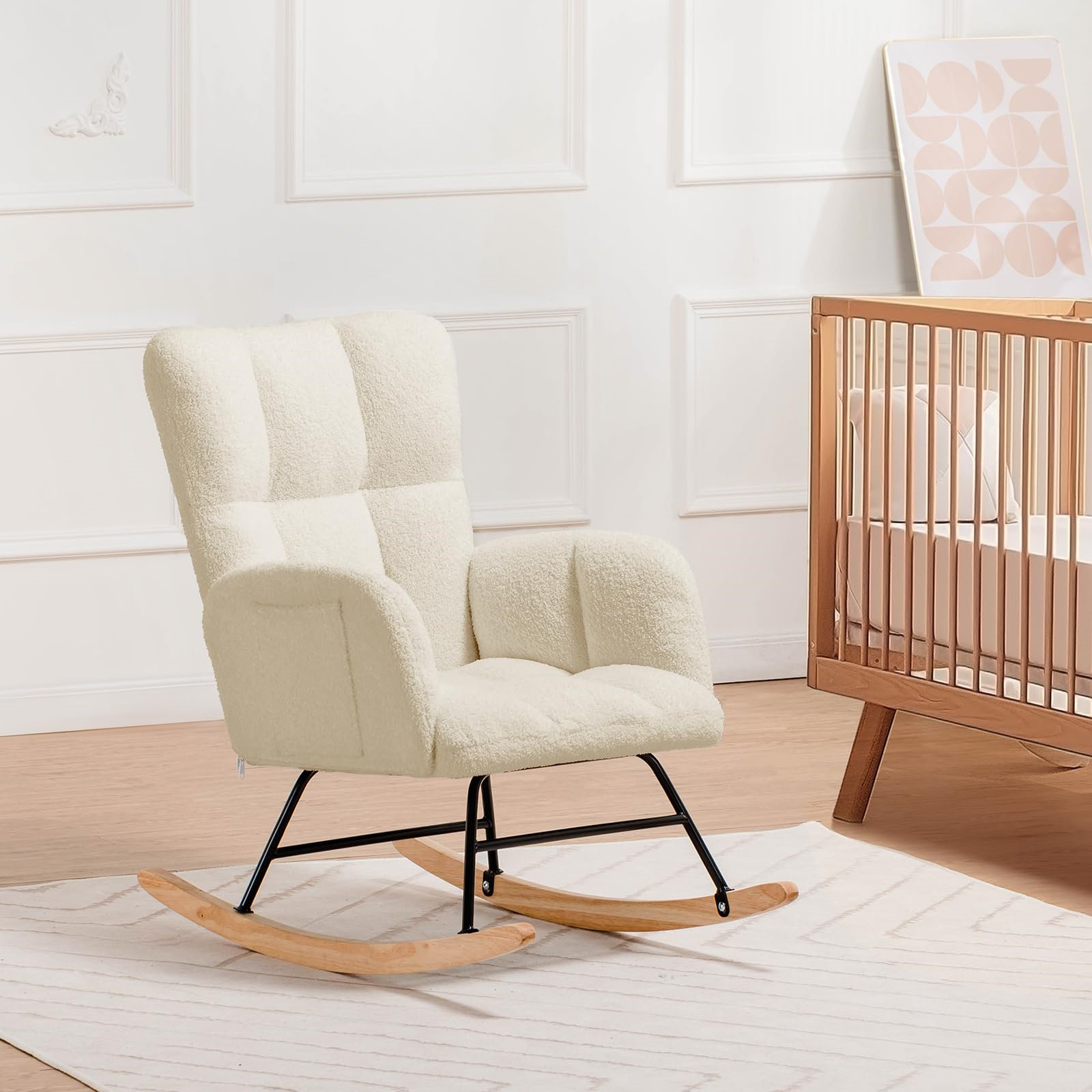 Corrigan Studio Teddy Upholstered Nursery Rocking Chair - Wayfair Canada