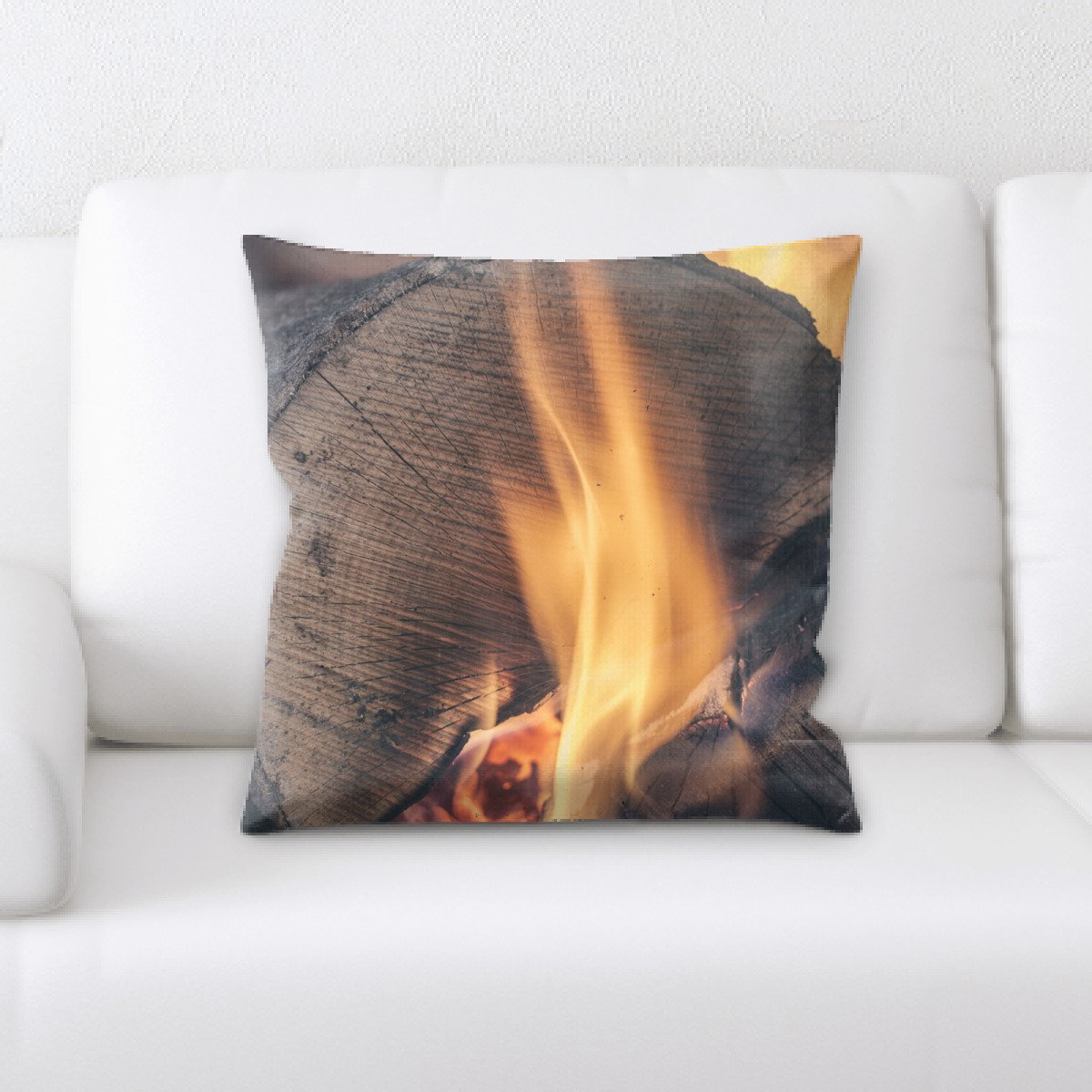 Ebern Designs Larsen Fire Throw Pillow | Wayfair