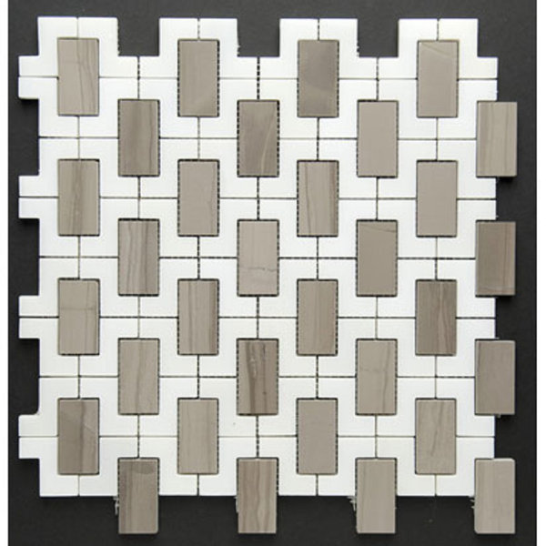 The Tile Square Polished Marrone Legno W/Eastern Park Slope 13" x 13 ...