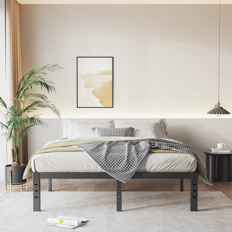 Alwyn Home Heavy Duty Noiseless 14'' Metal Platform Bed Frame, No ...
