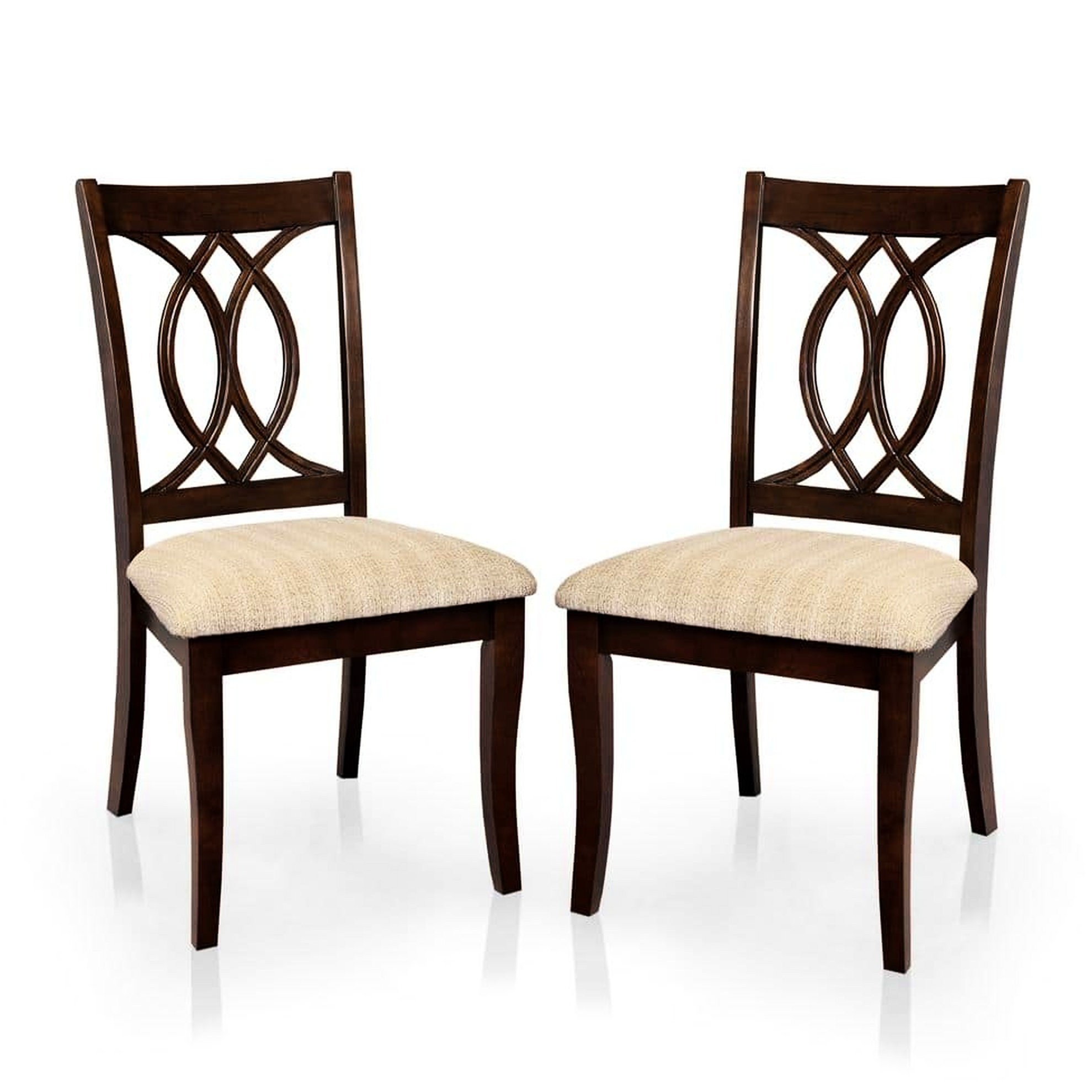 Red Barrel Studio® Brown Cherry Dining Side Chairs Of 2, Solid Wood ...