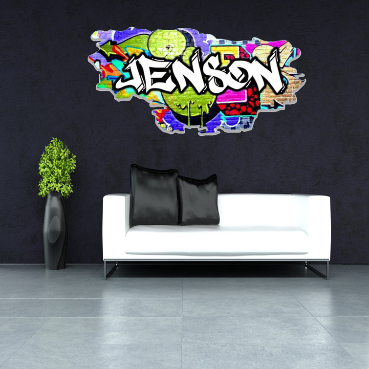 MySticky Custom Graffiti Name Wall Decal: Personalized Hip Hop Vinyl ...