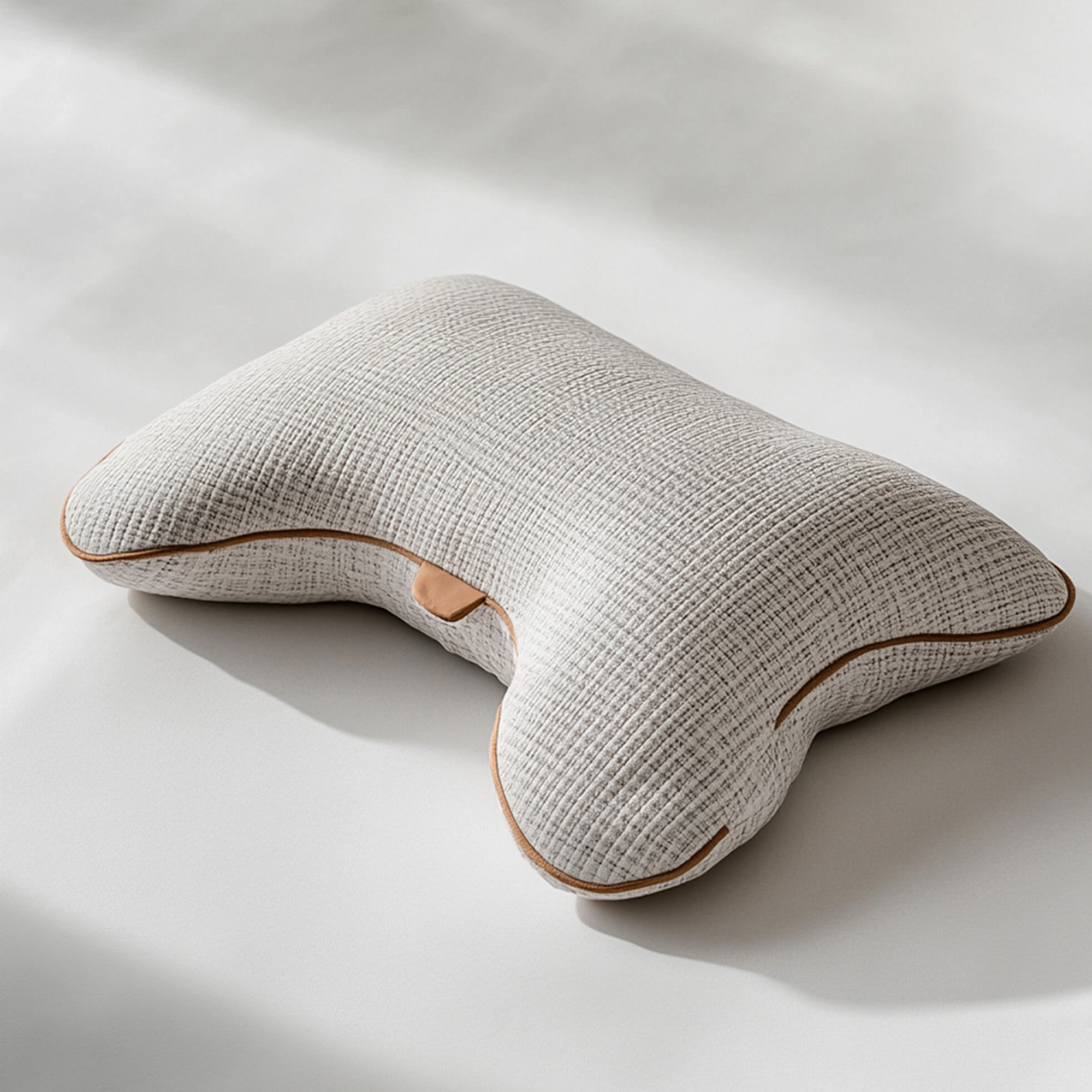 Latitude Run® Grid Leather Edge Neck Pillow | Wayfair