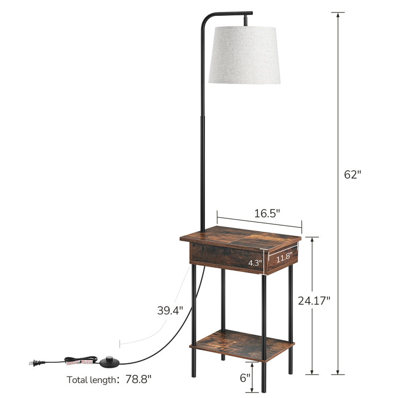 Trent Austin Design® Rembert 62'' Wood Tray Table Floor Lamp & Reviews ...