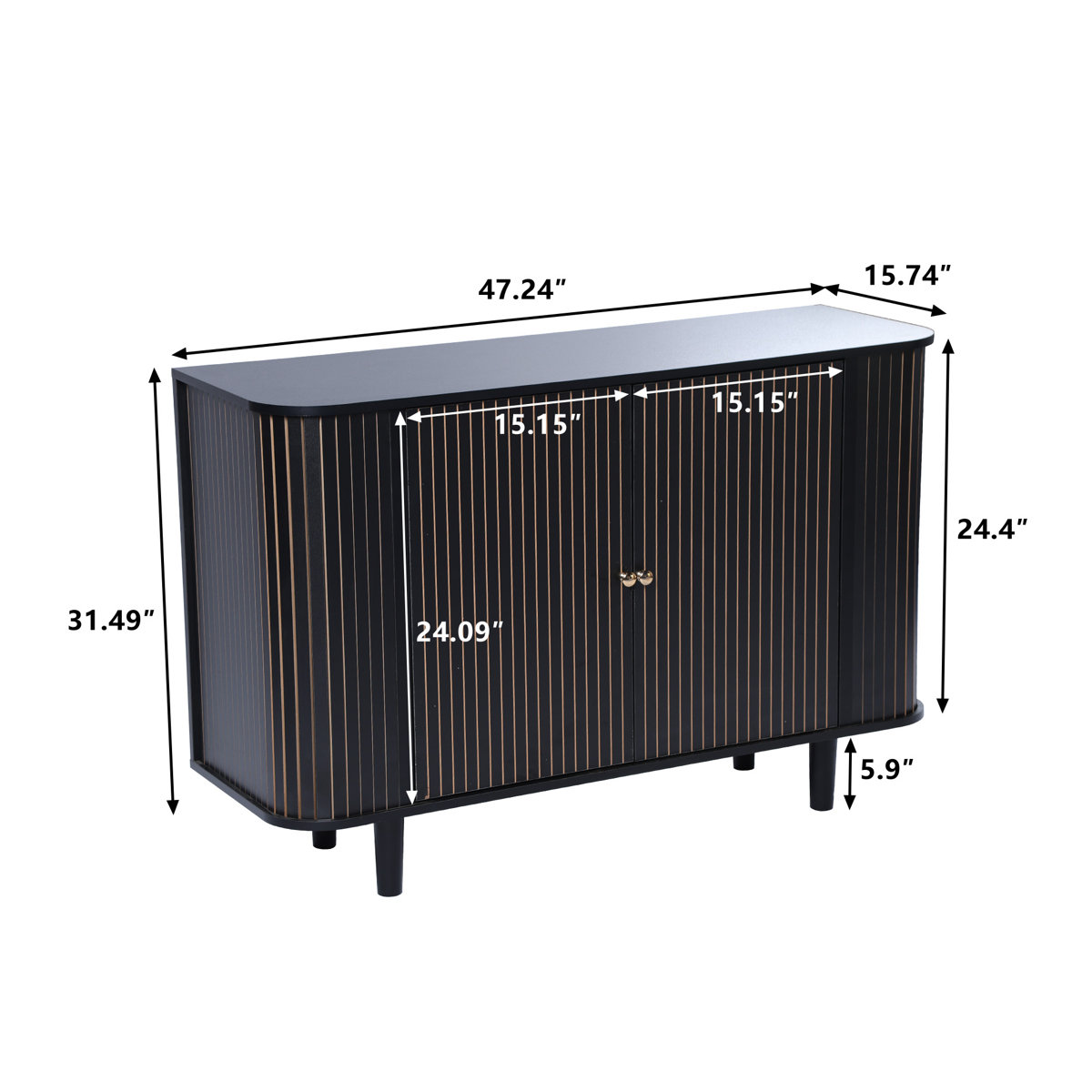 Winston Porter Burcott 31.49" Tall 2 - Door Accent Cabinet & Reviews ...