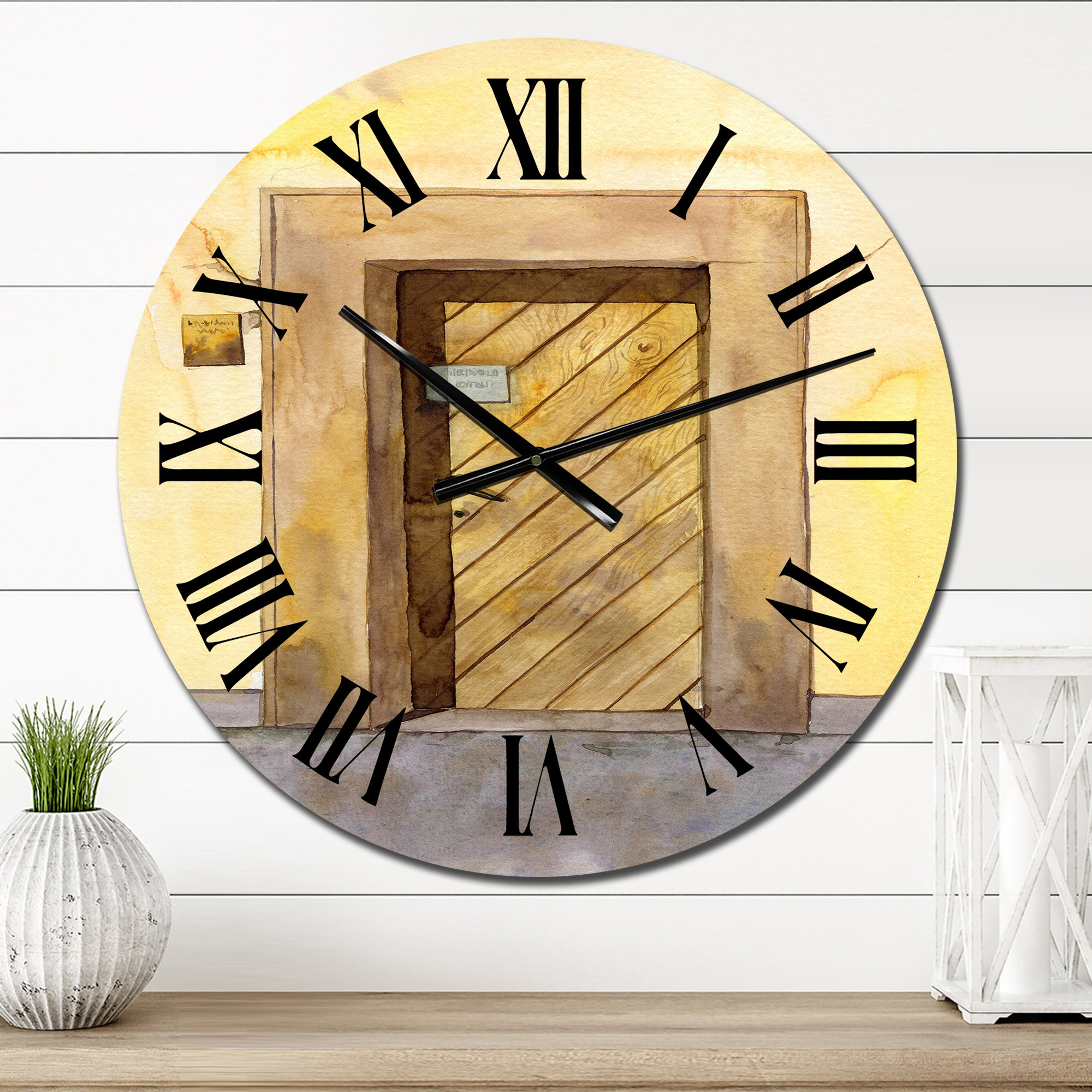 stone wall clock