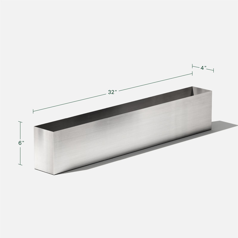 Geo Series Galvanized Steel Planter Box & Reviews | AllModern