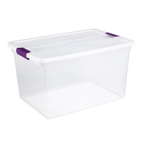 Sterilite Clear View Storage Container Tote w/ Latching Lid & Reviews ...