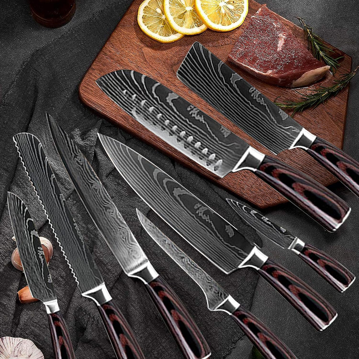Wuyi 8 Piece Stainless Steel Assorted Knife Set | Wayfair