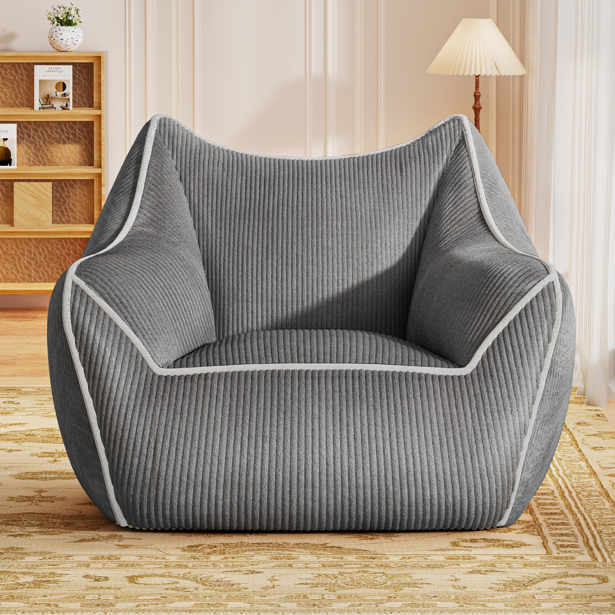 Latitude Run® Giant Bean Bag Chair for Kids, Sponge-Filled, Supports Up ...