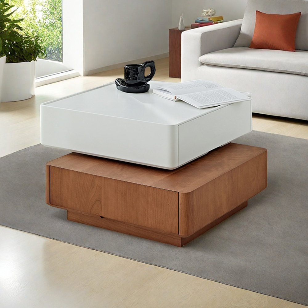 AWORET Simple storage fun rotating end table | Wayfair