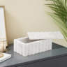Joss & Main Neutral White Marble Storage Box Contemporary Textured - 7 ...