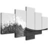IDEA4WALL Coastal Beach " Black And White High Contrast Ocean Beach Sea ...