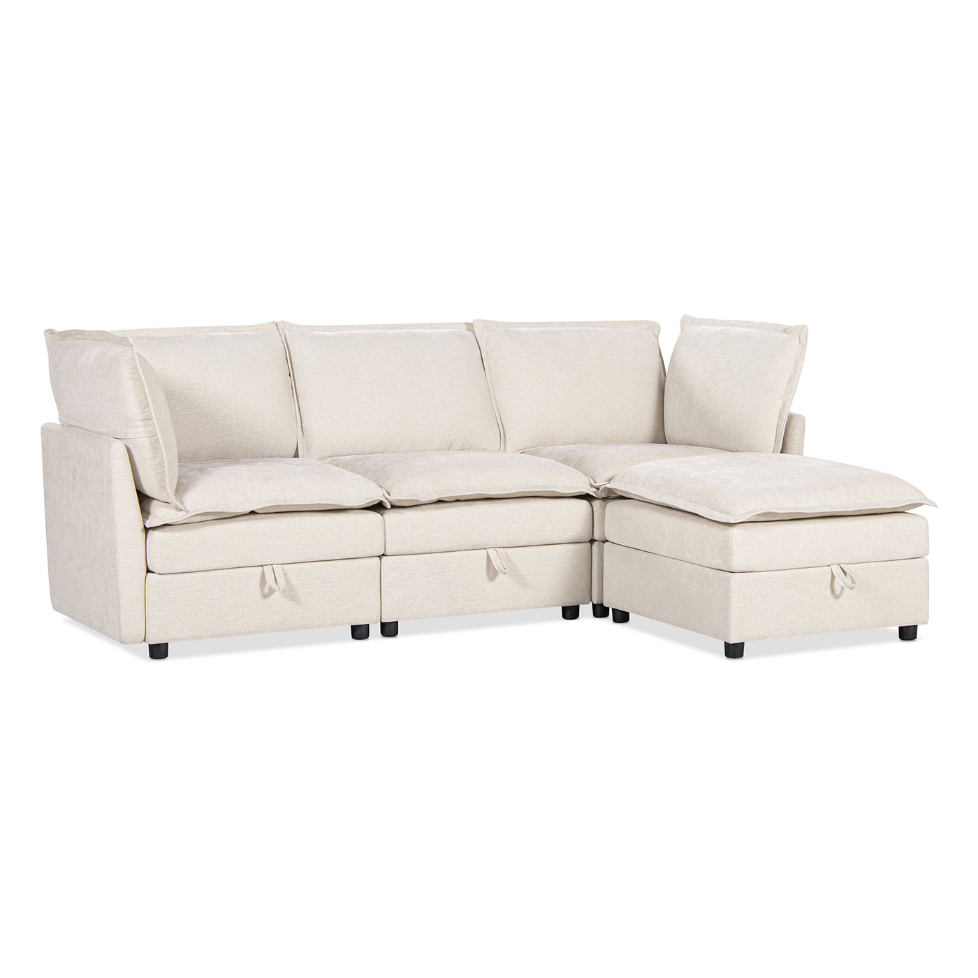 Brayden Studio® Jahime 95" Reversible Chaise Modular Sectional Sofa-In ...