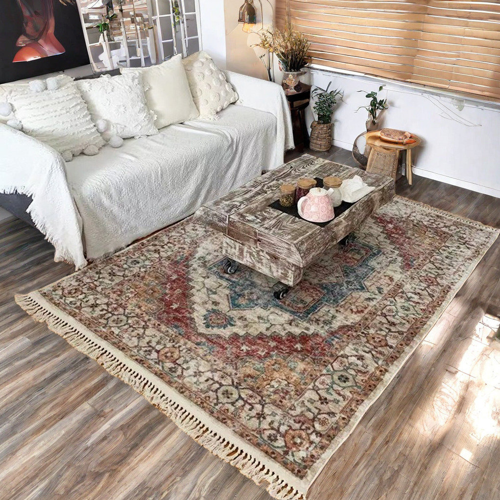 Bungalow Rose Rectangle Tahaani Area Rug with Non-Slip Backing | Wayfair