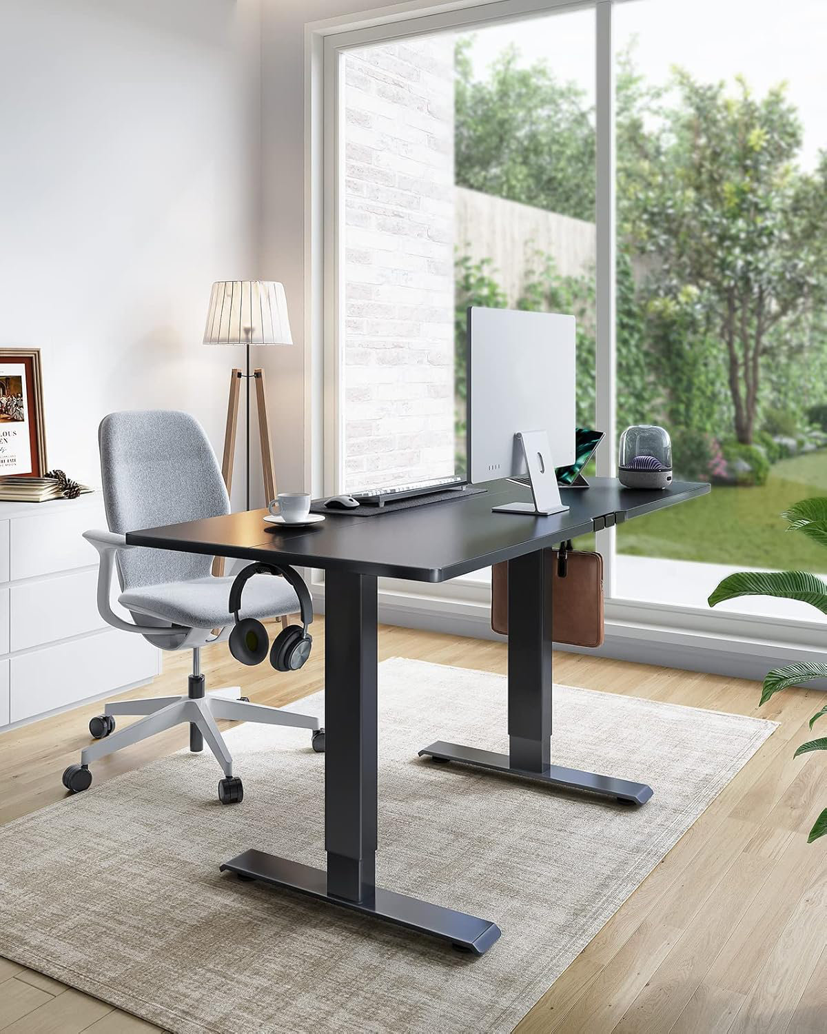 Co-t Electric Adjustable Height Standing Desk With Built-In Drawer ...