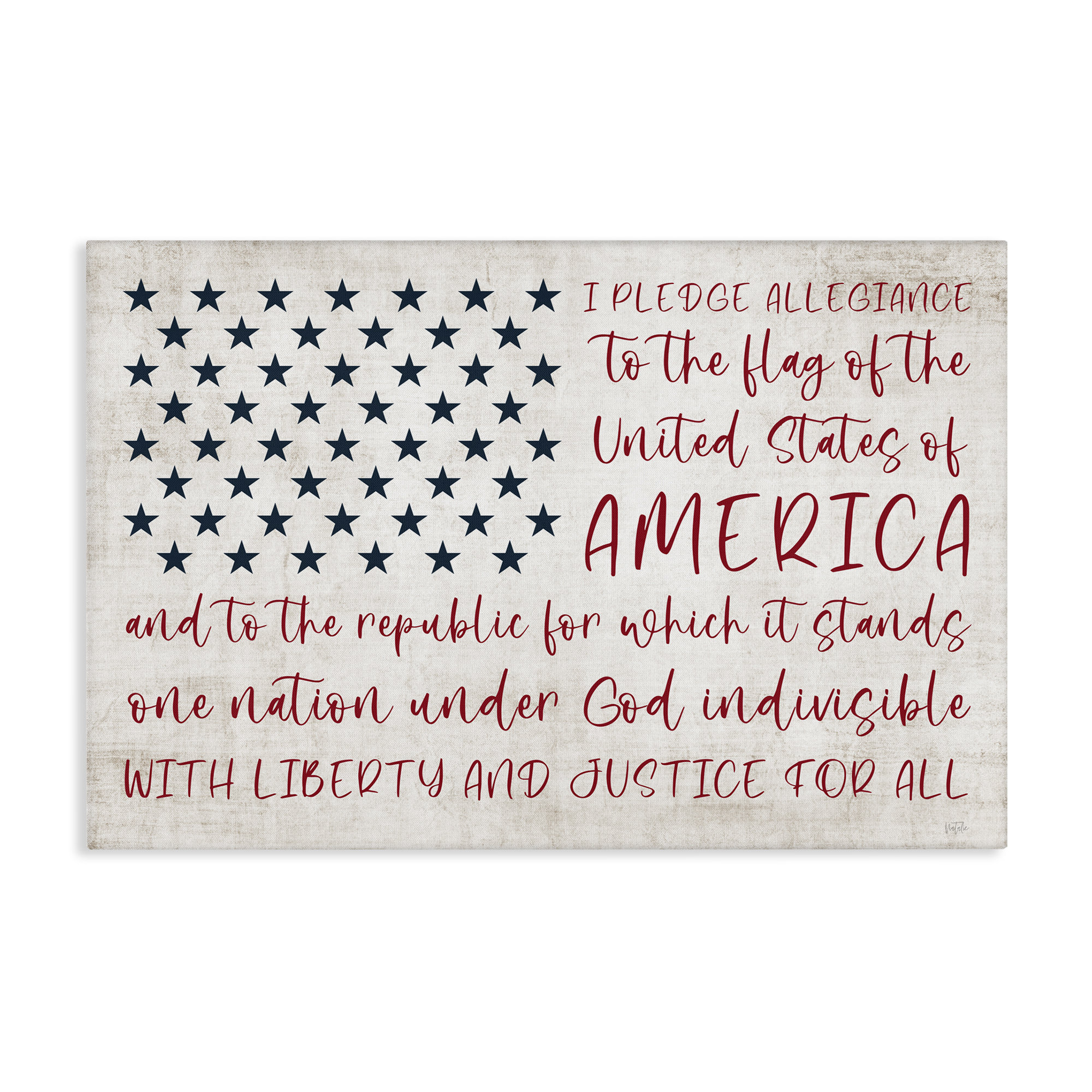 Ophelia & Co. Patriotic Pledge of Allegiance Canvas Wall Art by Natalie ...