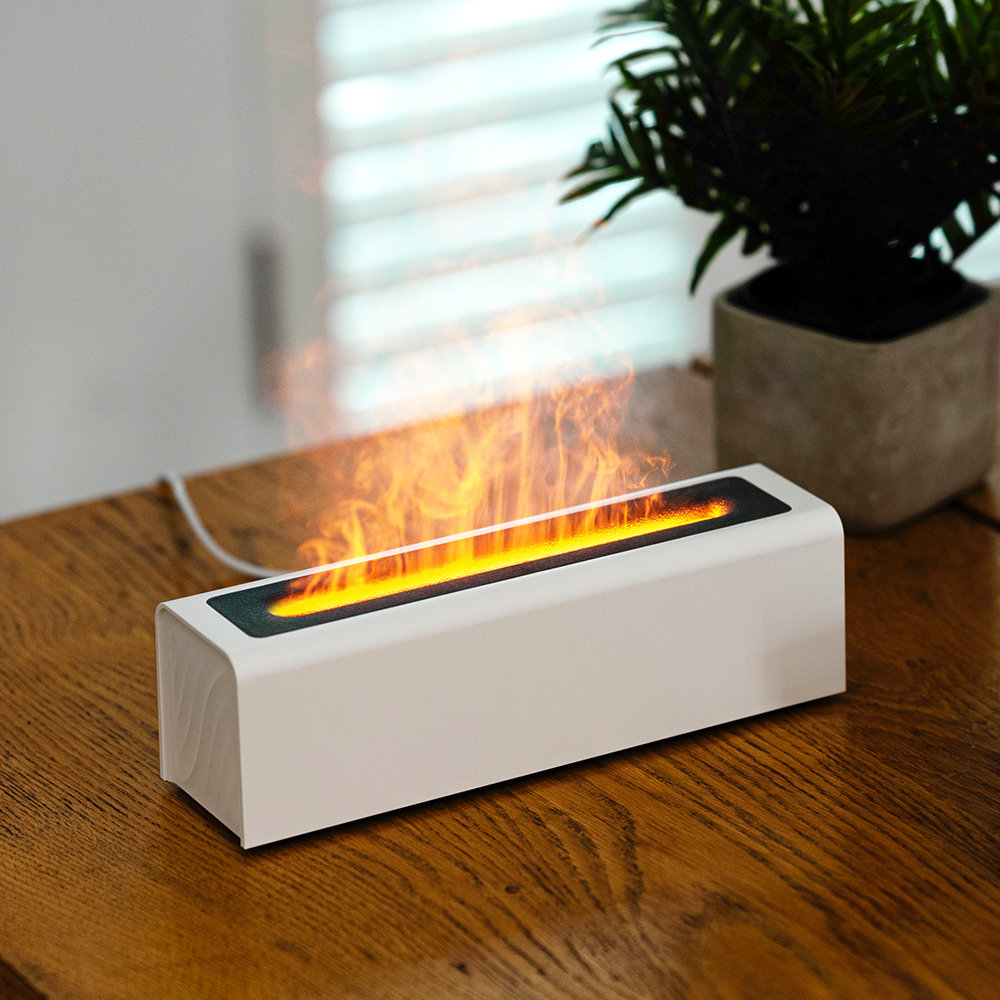 Wrought Studio Joniqua Simulated Flame Aromatherapy Humidifier | Wayfair
