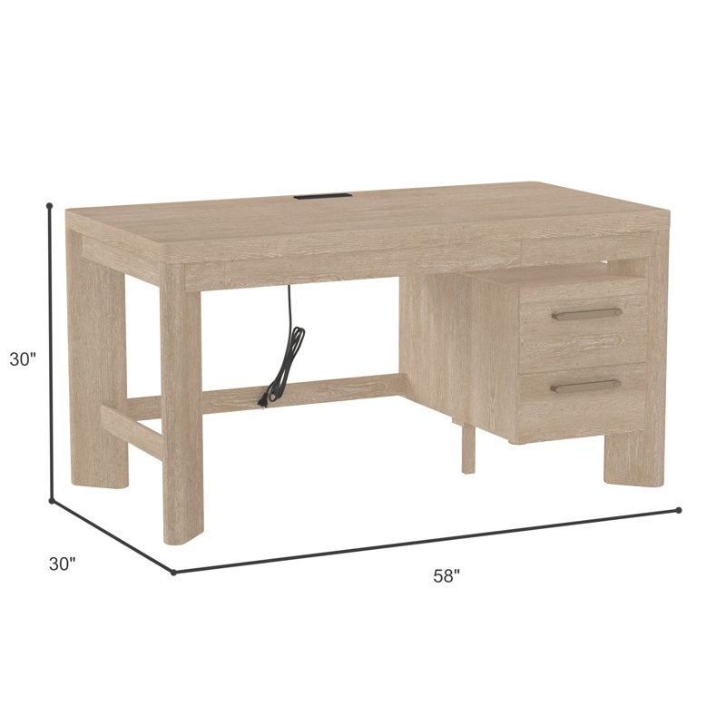 Millwood Pines Ashal Solid Wood Desk | Wayfair