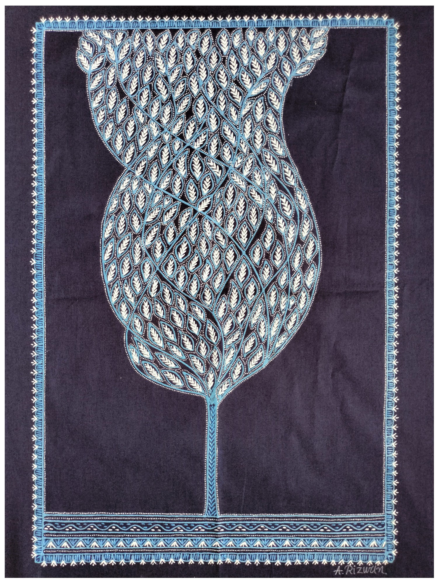 Bungalow Rose Traditional Art Of Rogan Tree | Natural Mineral Color On ...