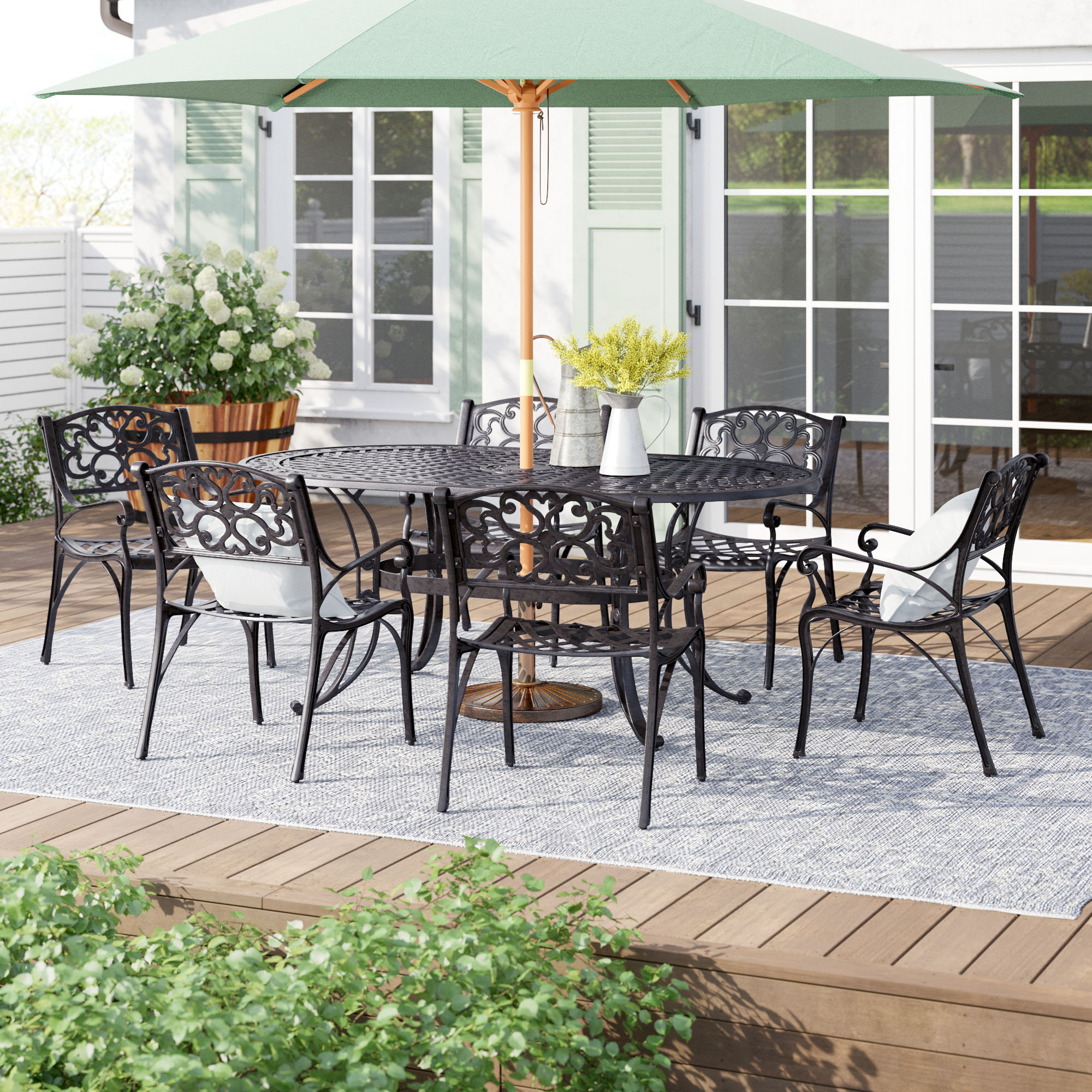 Laurel Foundry Modern Farmhouse® Saoirse Oval 6 - Person 72 Long ...