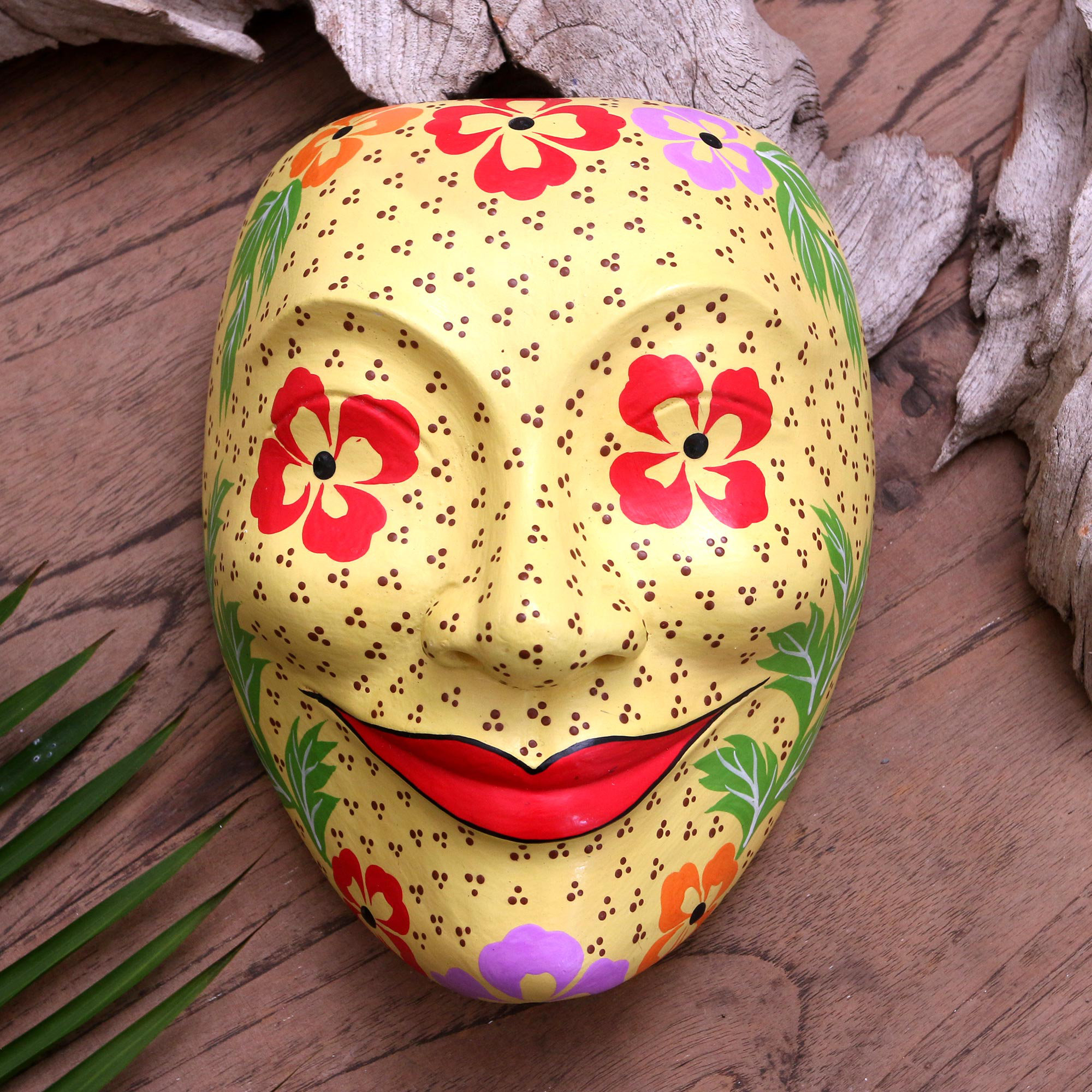 Bungalow Rose Floral Eyes Mask Wall Décor | Wayfair