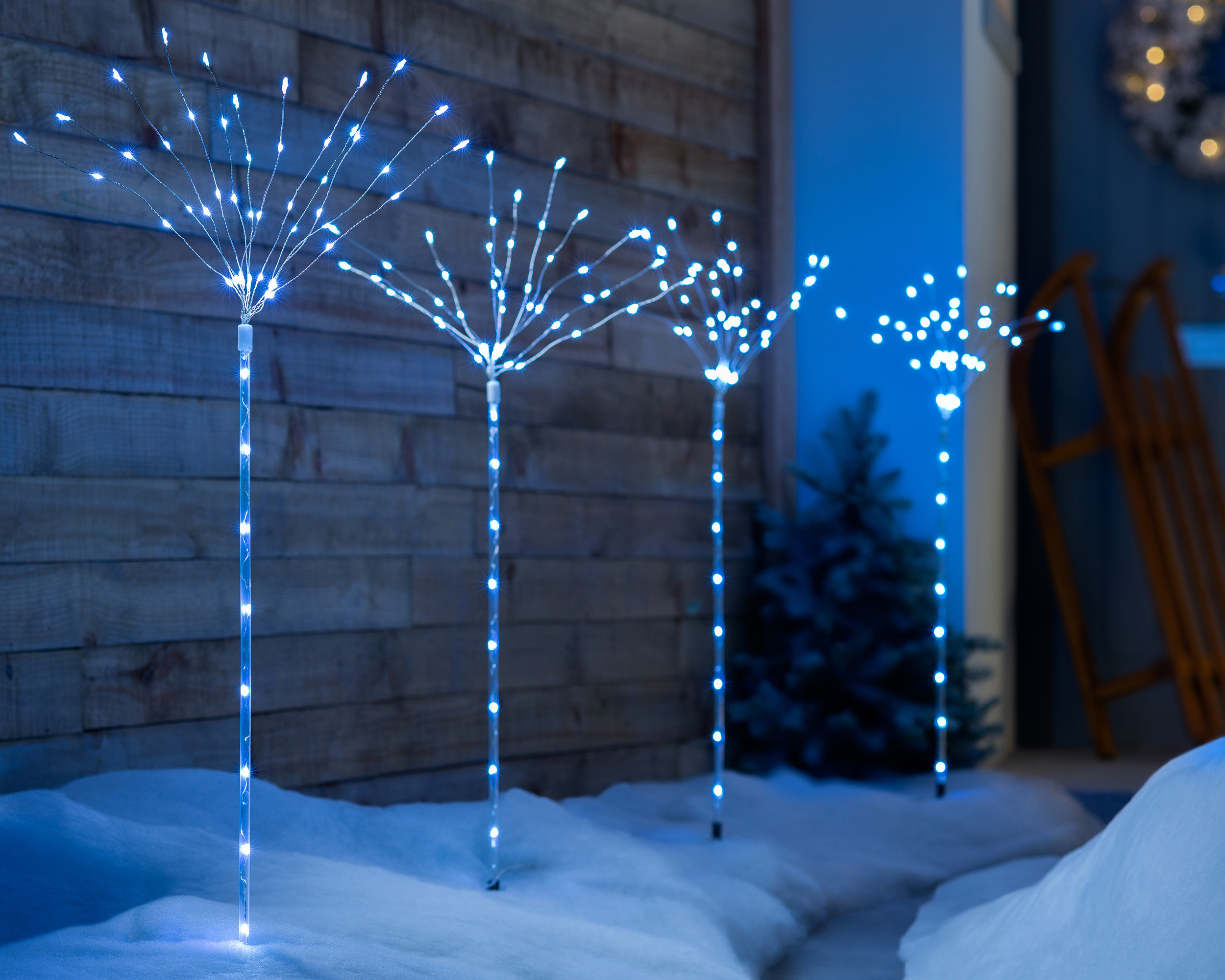 The Seasonal Aisle 224 Bright White Set of 4 Firework LED Luminary ...