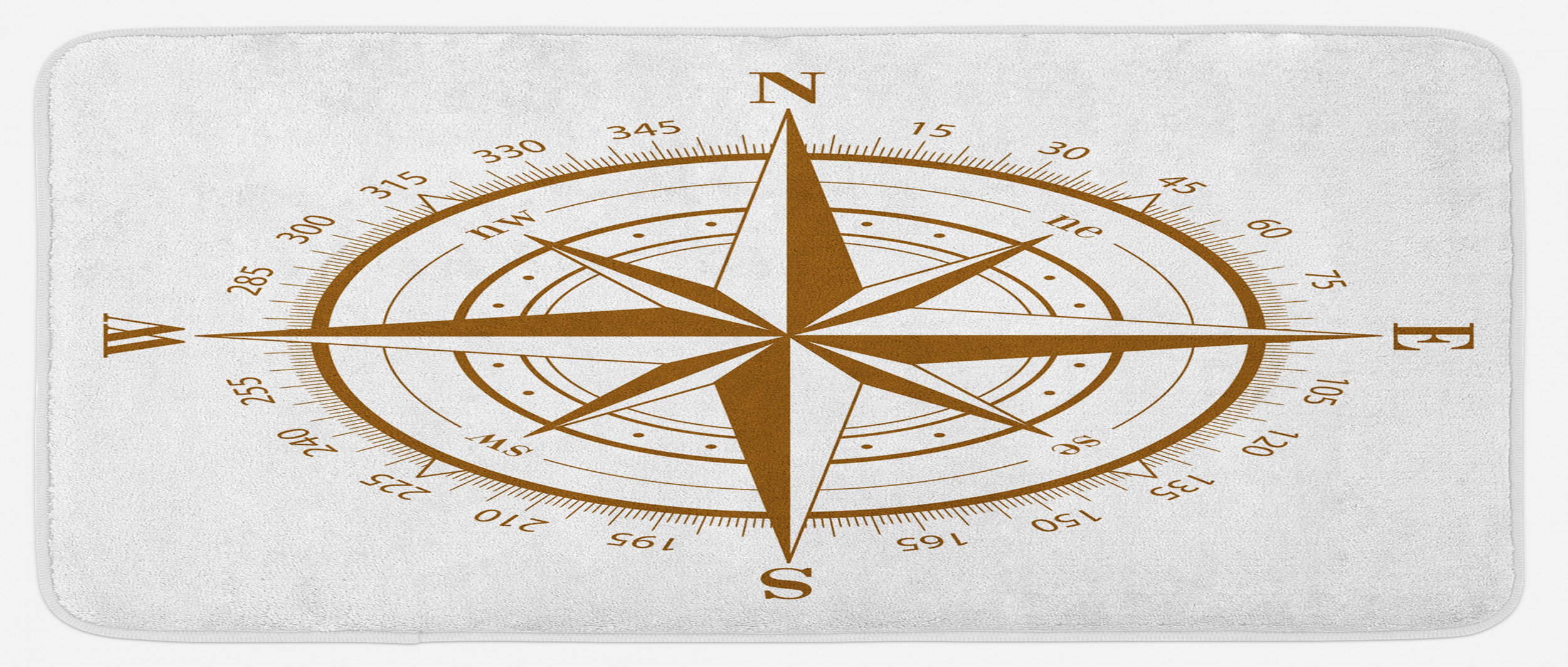 East Urban Home Seamanship Brown Compass With Windrose And Detailed ...