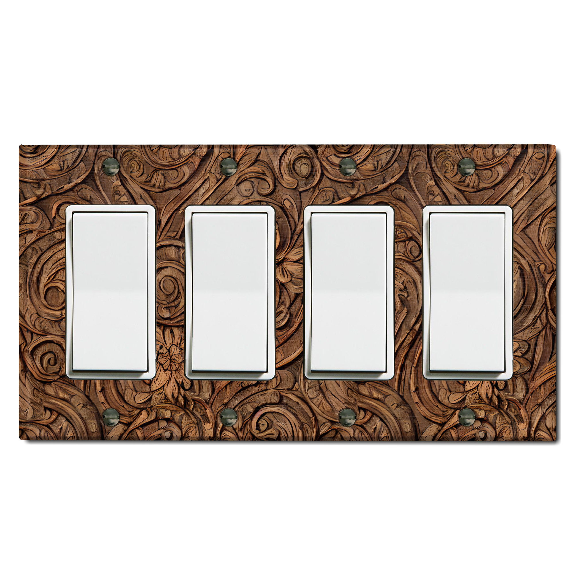 WorldAcc Brown Wood Pattern Tree Bark Print Nature Themed 4 - Gang ...