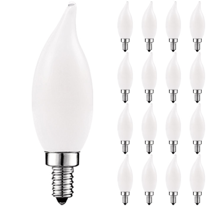 Luxrite 4 Watt (40 Watt Equivalent), CA11 LED, Dimmable Light Bulb ...