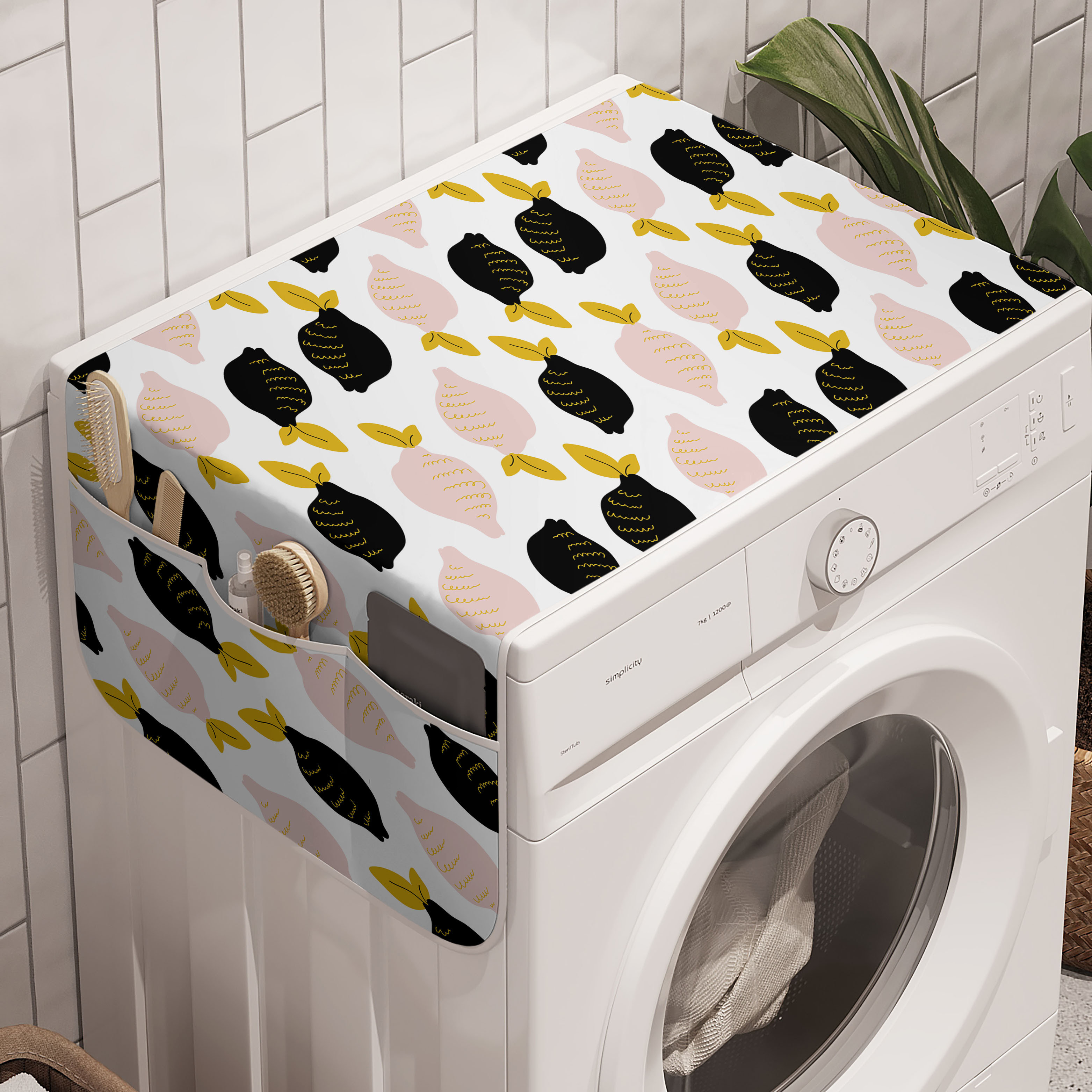 East Urban Home Lemon Washing Machine Organizer Pack of 2 47" x 18.5 ...